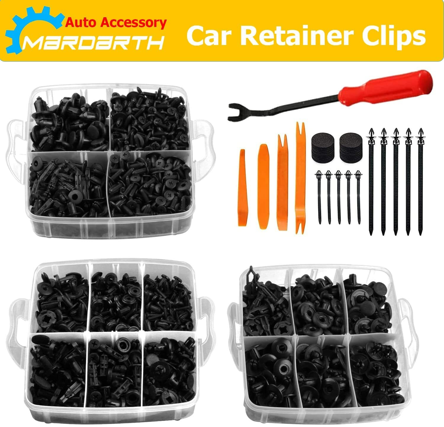 620Pcs Car Body Plastic Push Pin Rivet Fasteners Trim Panel Moulding ...