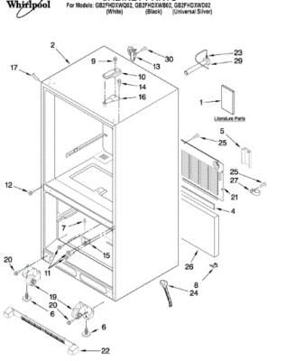 Whirlpool Parts Whirlpool Fridge Main Control Board WPW10637328