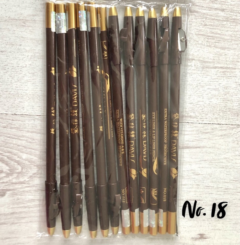 12 Pack Eyebrow Pencil Davis Waterproof Eye & Lip Liner colour 003 ...