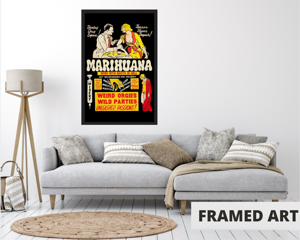Vintage Marihuana Anti Drugs Poster Drug Abuse Marijuana - 11x17 ...