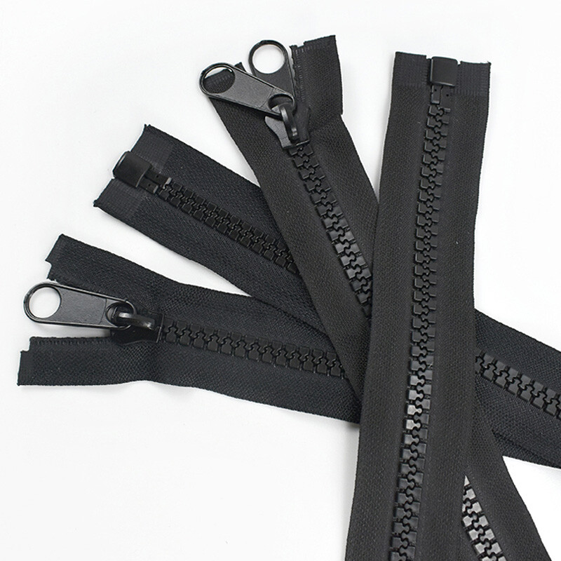 10# Chunky Open Ended Zip Resin Zipper Tent Lock Double-Sided Slider 60 ...