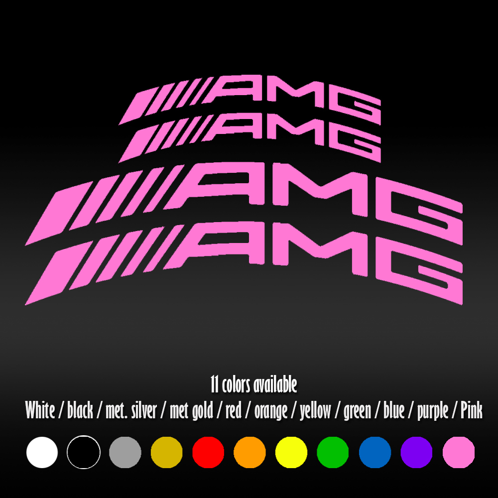 5" Curve AMG Mercedes Benz BBK Big Brake Caliper High Temp Vinyl Decal ...