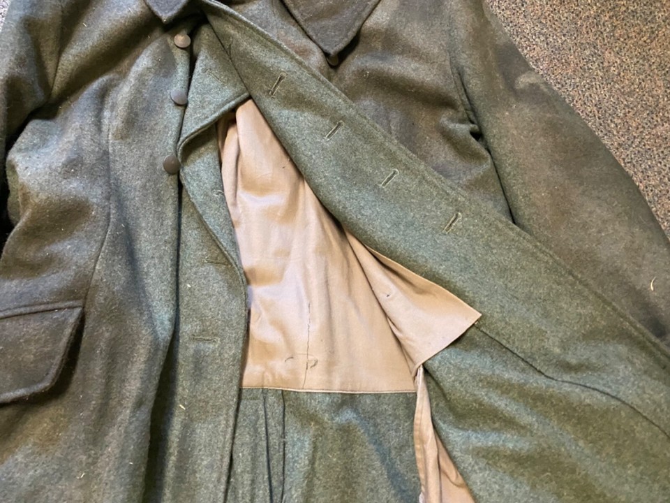 WWII GERMAN M42 1942 INFANTRY EM NCO COMBAT FIELD OVERCOAT GREATCOAT ...