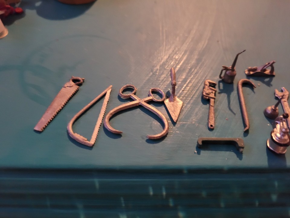 EARLY 1900s ARCADE CARPENTER SET MINI NICKEL PLATED TOOLS | eBay