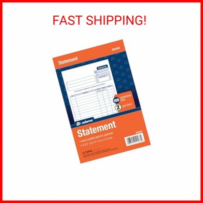 Adams Statement Forms, 2-Part Carbonless, 100 Individual Unit Sets Per Pack (NC2 | eBay