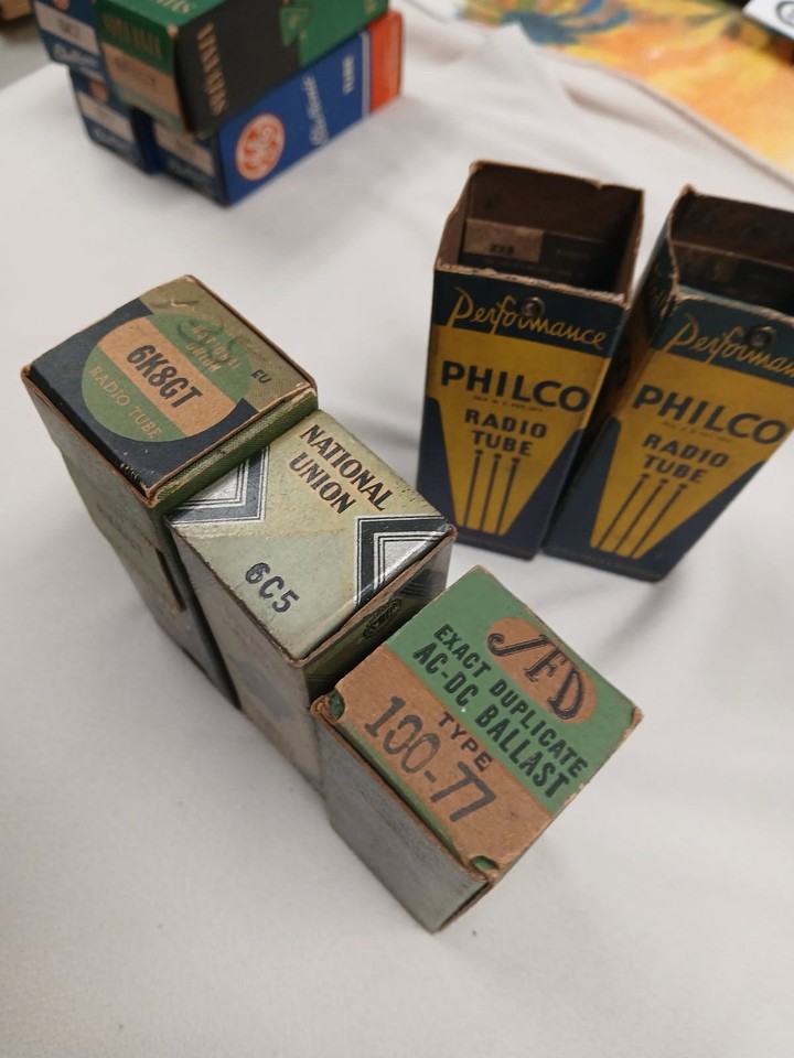 9 Radio Tube Original Box GE Philco J.F.D. National Union Sylvania | eBay