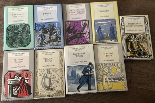 Oxford Pocket Classics Lot 9 Books - DeFoe, Scott, Hawthorne, Wilde ...