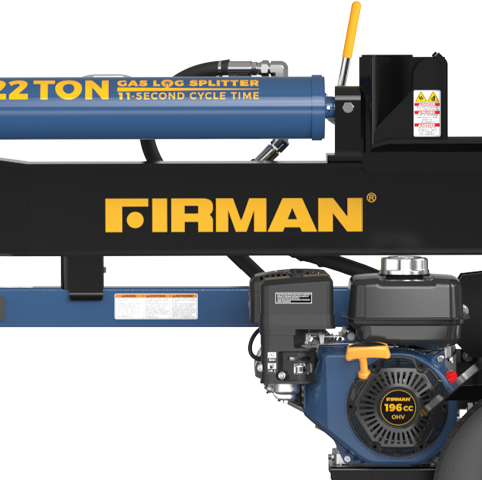 FIRMAN GS2201 22 TON LOG SPLITTER - FAST 11 SECOND CYCLE, LOGS UP TO ...