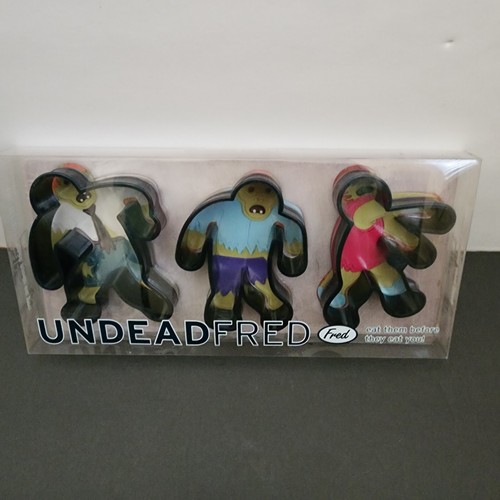 Undead Fred Halloween Zombie Cookie Cutters 3pc Walking Gingerbread Men ...