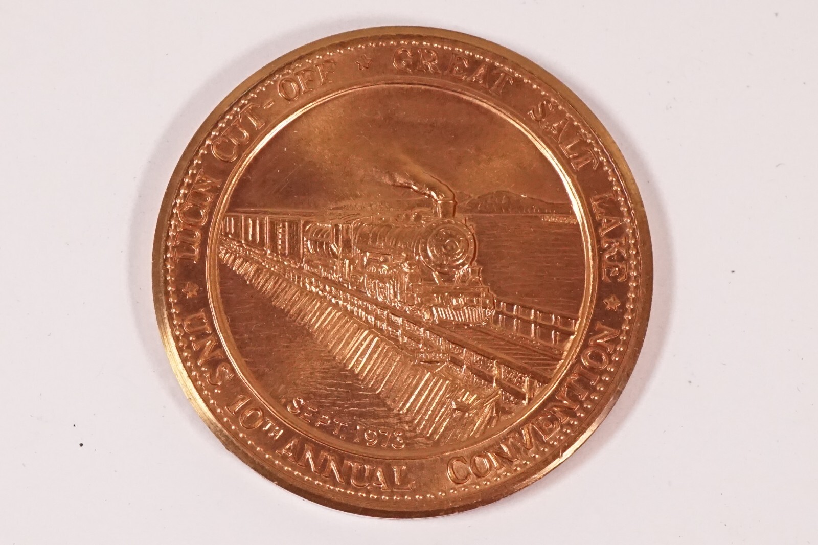 1973 UTAH NUMISMATIC SOCIETY Lucin Cut-Off Great Salt Lake Token ! #tk ...