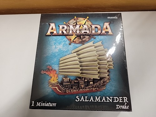 Mantic Armada Salamander Drake Resin Ship Miniature + MDF Bases ...