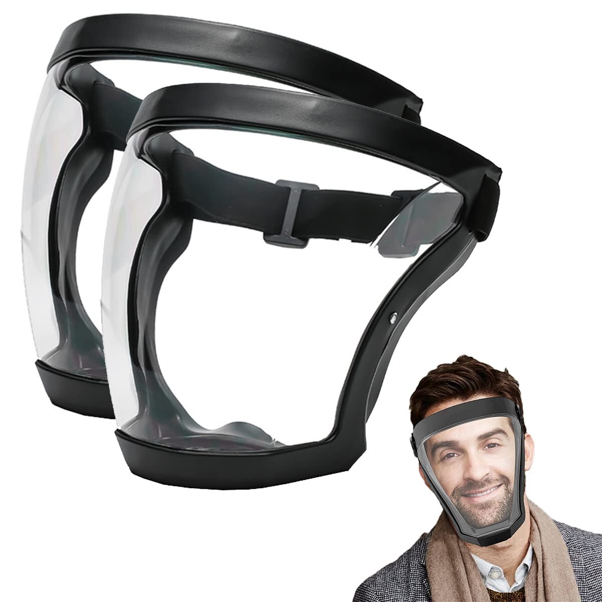 Full Face Scuba Mask Clear Full Face Shield With Anti-Fog Visor – Grey ...