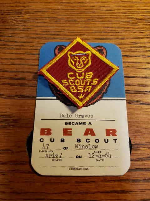 BSA CUB SCOUTS BEAR AWARD PATCH NEW 1962 | eBay