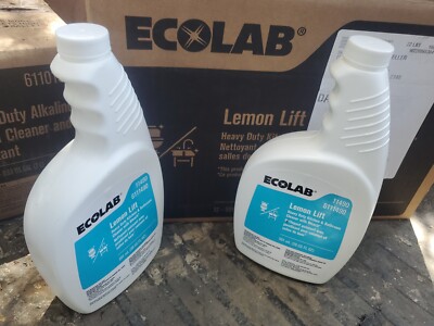 2 PACK Ecolab 11490 Lemon Lift Heavy Duty Kitchen & Bathroom Cleaner ...