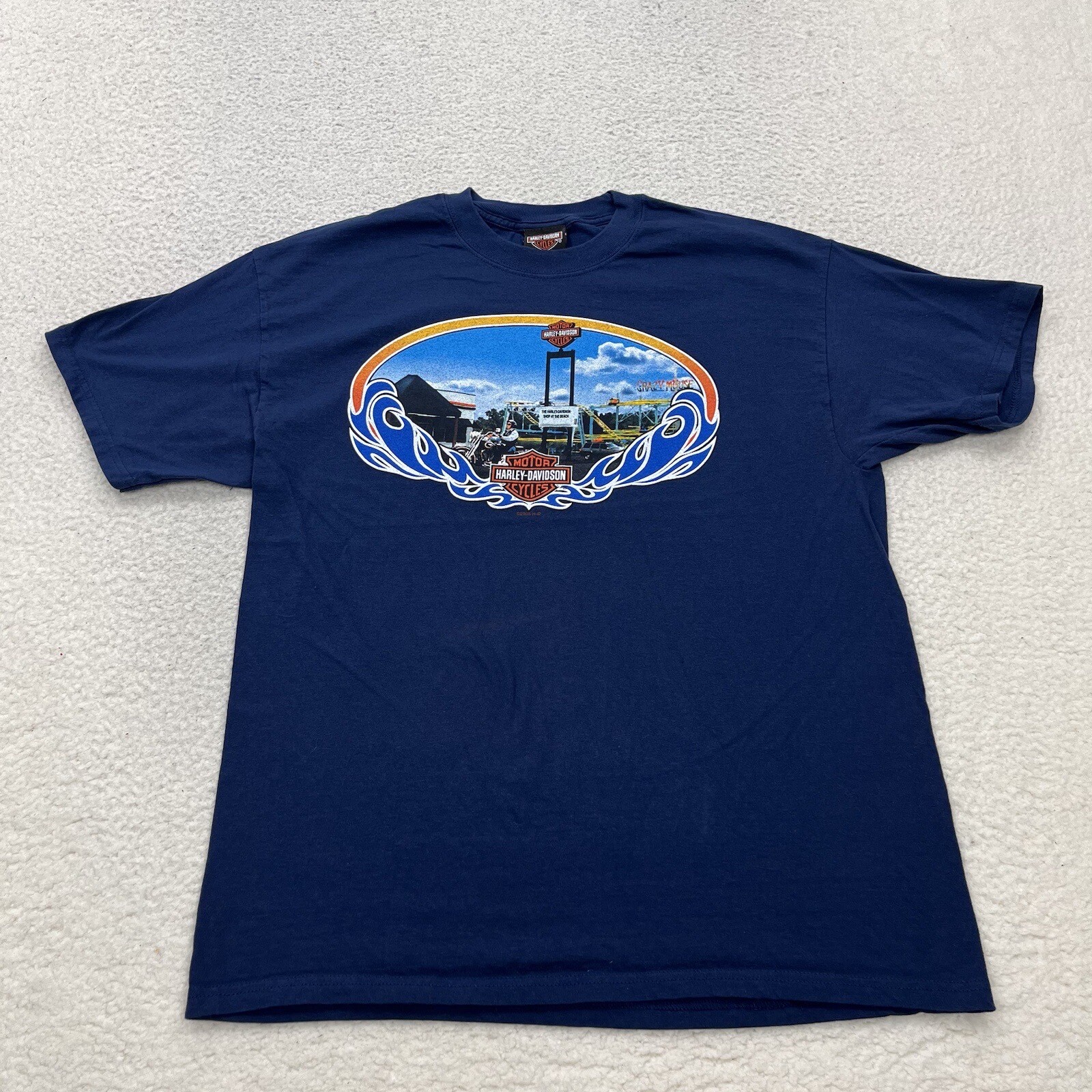 Harley Davidson Myrtle Beach Shirt Mens Large Blue Bi… - Gem