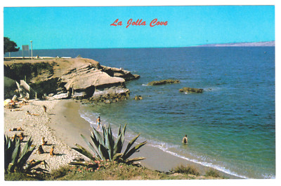 Vtg Postcard-La Jolla Cove CA-Landscape-People-Chrome-CA6 | eBay
