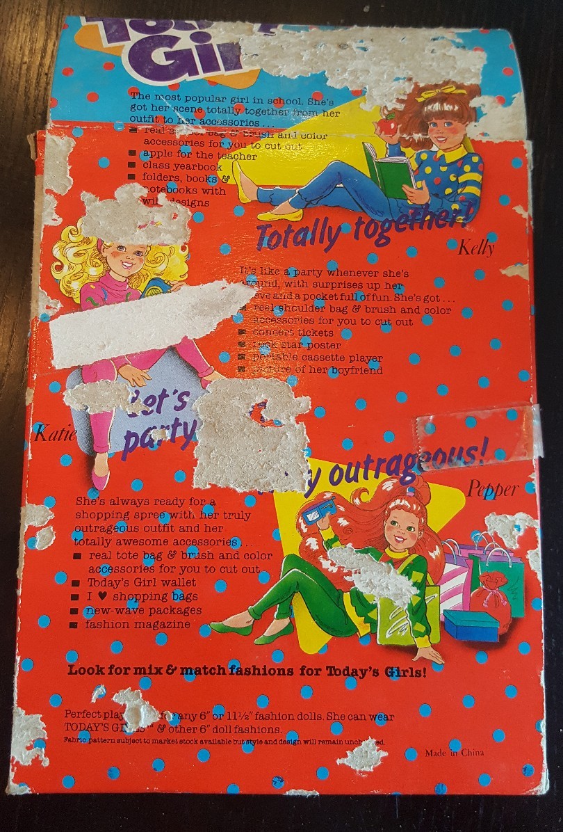 1987 Today's Girls Doll by CREATA- New In Box but box is only in Fair ...