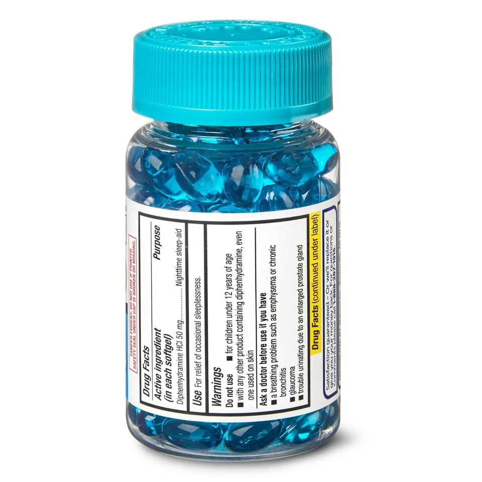 Equate Sleep Aid Softgels Maximum Strength 100 Count FREE Shipping | eBay