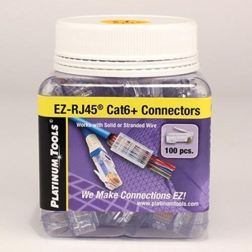 Platinum Tools 202010J EZ-RJ45 Cat6+ Connecters, Jar of 100 | eBay