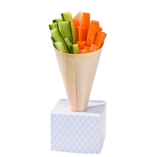 BAMBOO FOOD SERVING CONES 18cm LONG 50/PACK BRAND-NEW SO UNUSUAL SUPER ...