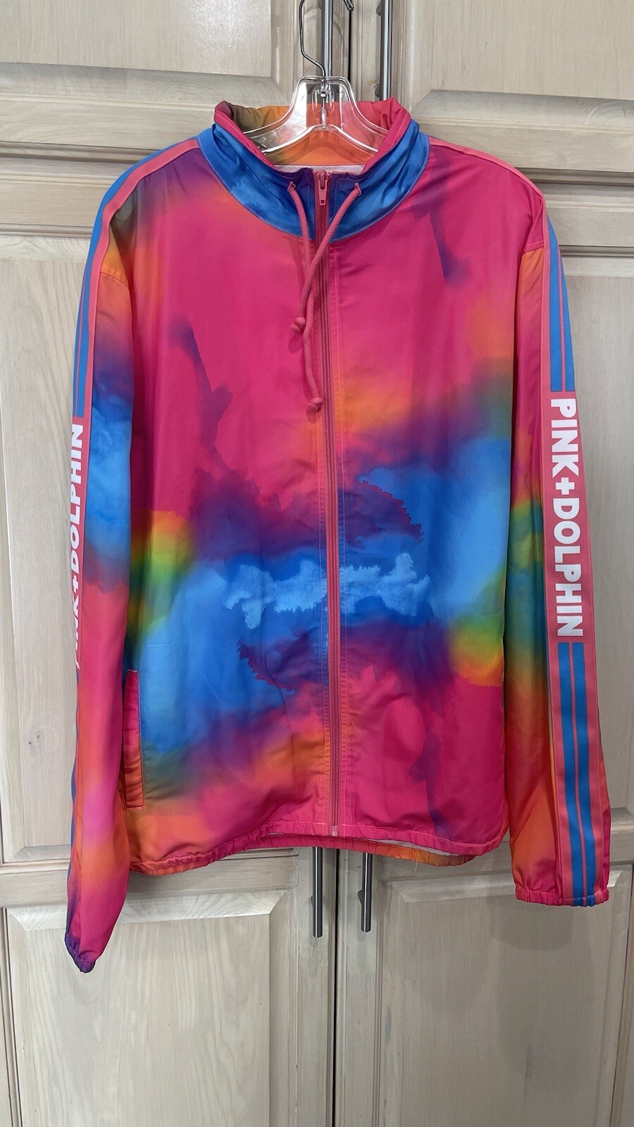 Pink Dolphin Windbreaker Jacket Women's XLarge | eBay