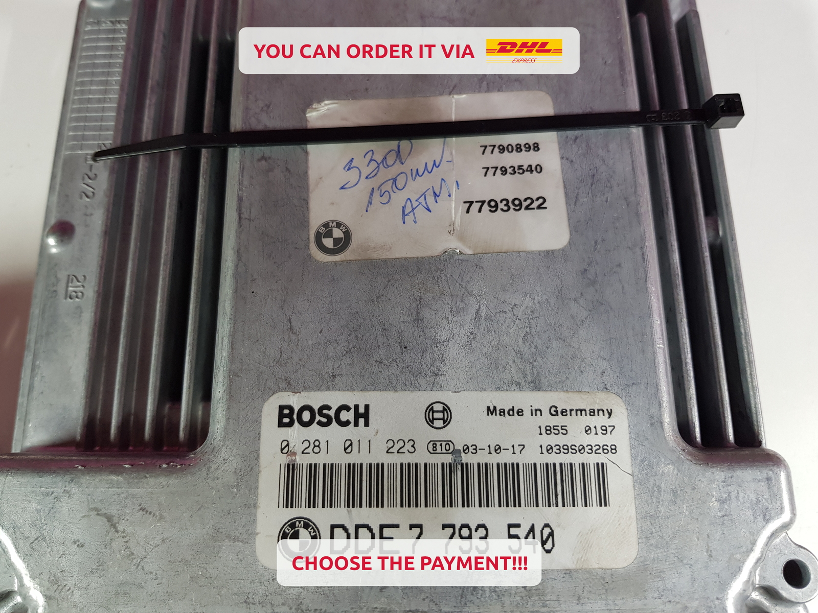 BMW 330D M57N 150KW ENGINE CONTROL ECU SET 7793540 1361{7793540} | eBay