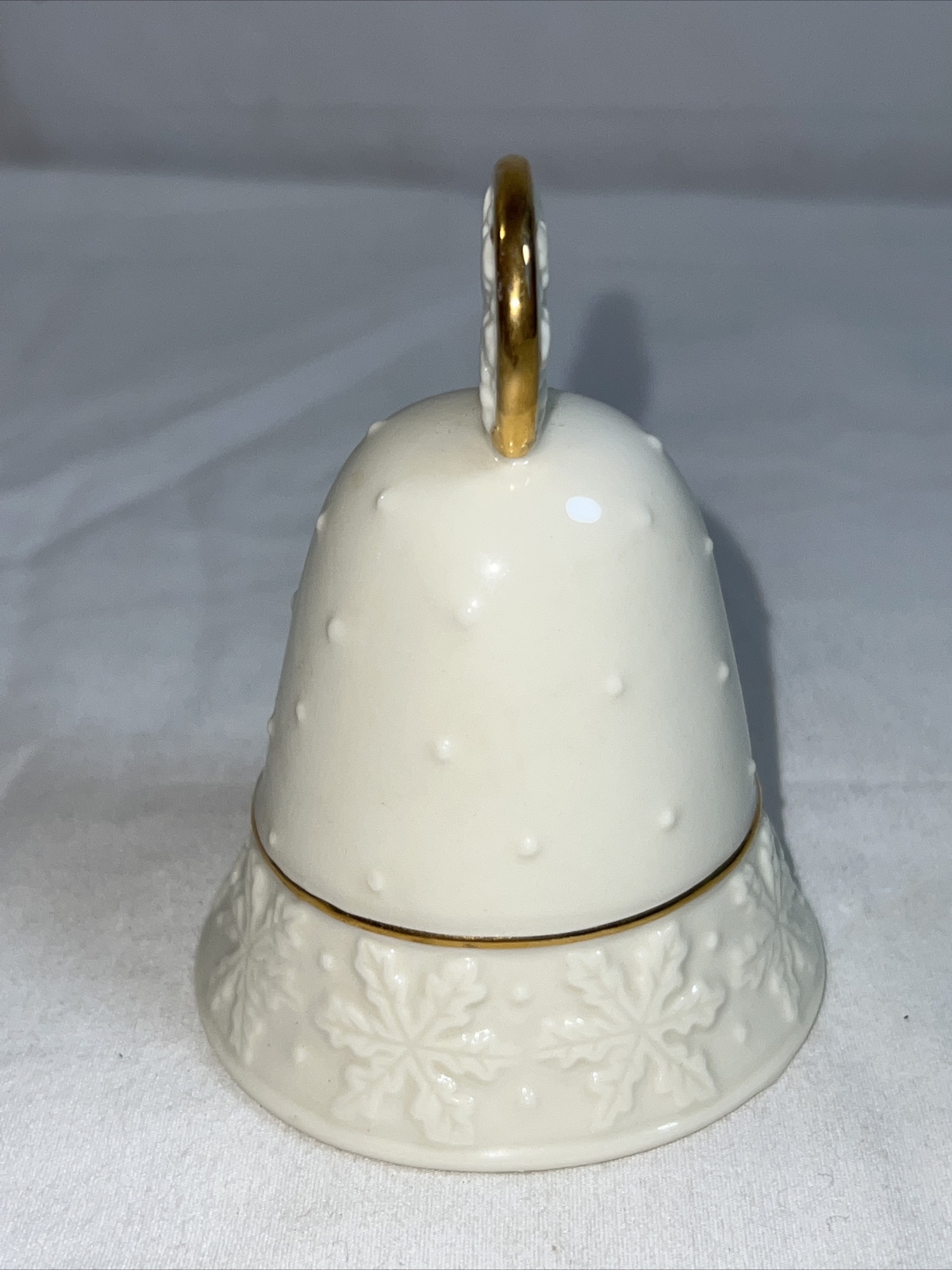 Vintage Lenox Bell Porcelain White Gold Handcrafted Bell Snowflakes | eBay