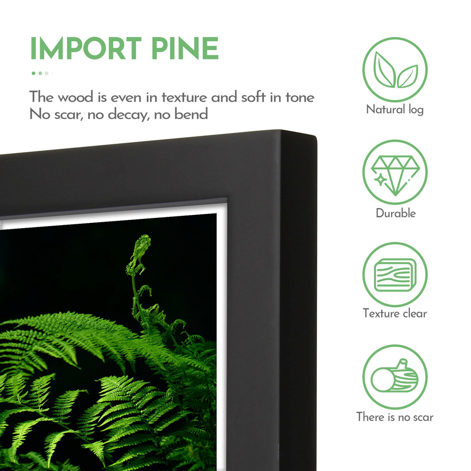 4x6 8x10 11x14 12x16 Wood Photo Frame Set Wall Mount Tabletop Poster ...