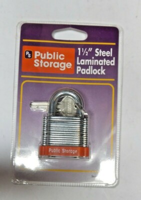 Public Storage 1 1/2" Steel Laminated Padlock Pack of 3 New | eBay