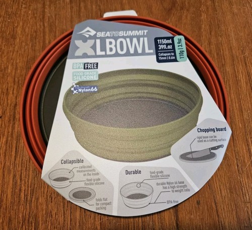 Sea To Summit XL Bowl BPA Free Food Grade Silicone Collapsible NEW Rust ...