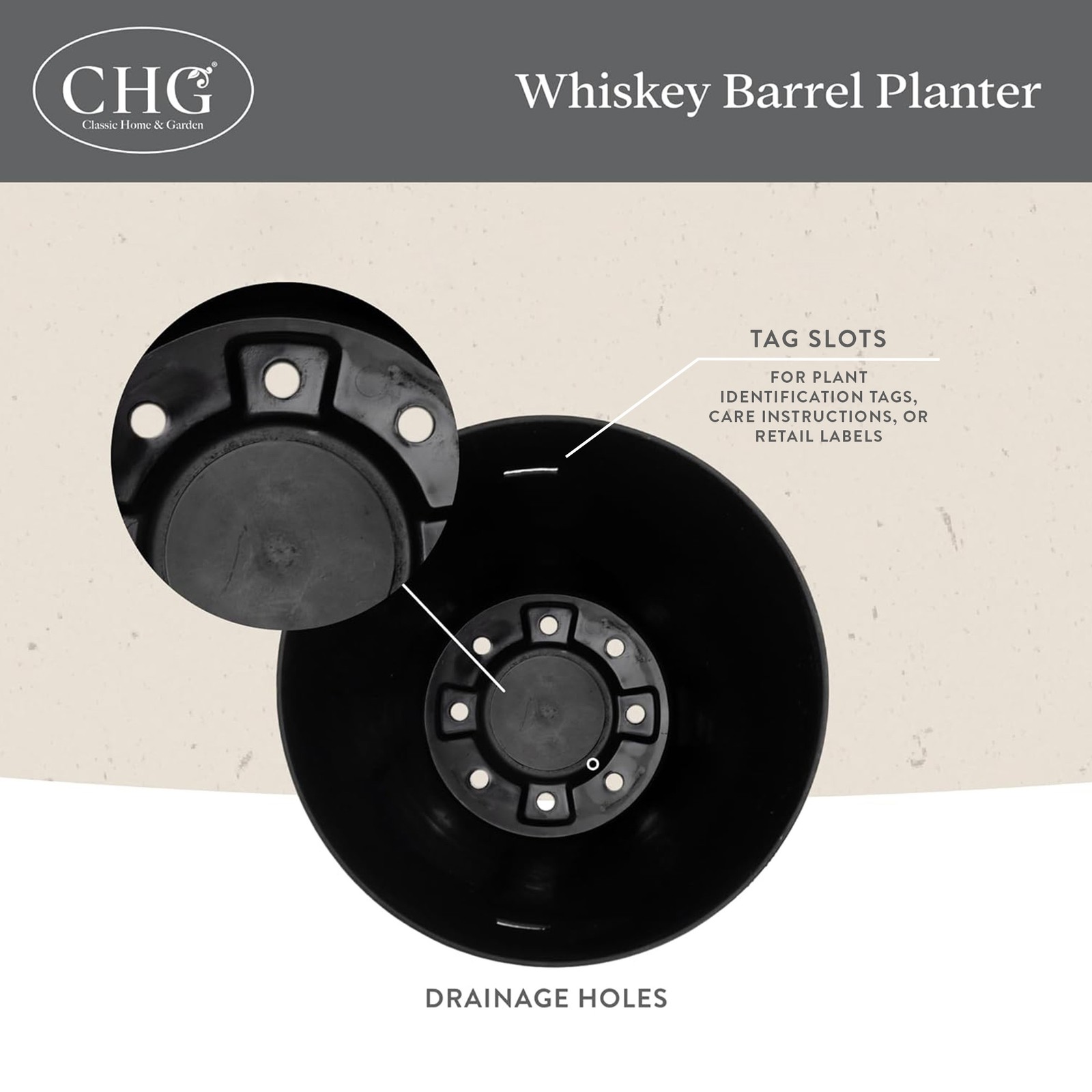 Classic Home and Garden Whiskey Resin Flower Pot Barrel | eBay