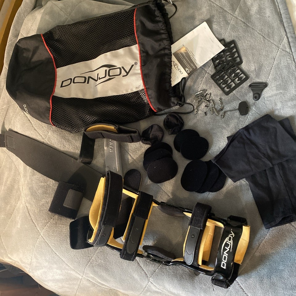 DonJoy Defiance Right Knee Brace Support Adjustable OA ACL PCL MCL CI ...