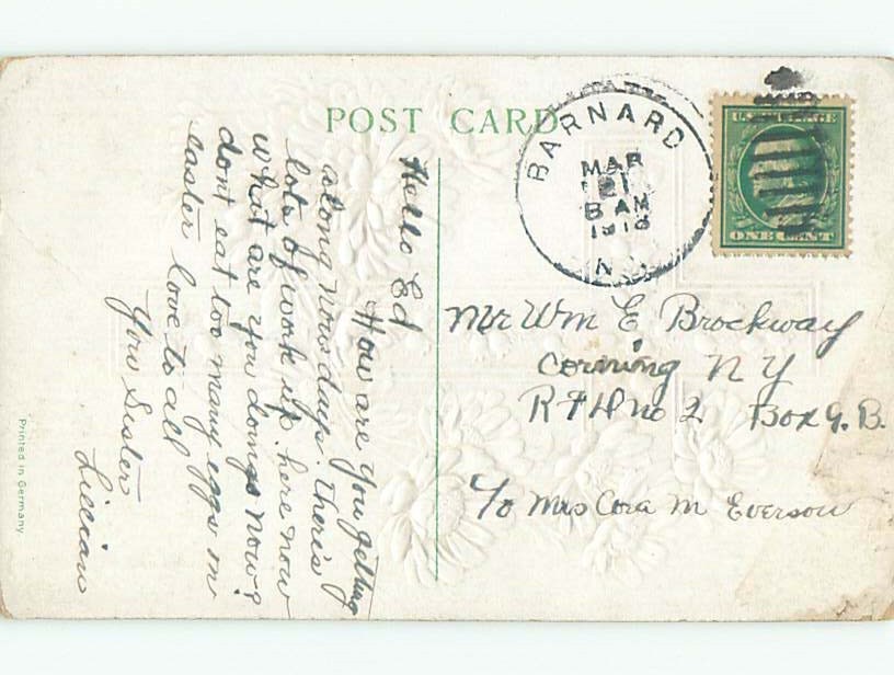 Pre-Linen easter religious JESUS CROSS MADE OF FLOWERS WITH DAISIES ...