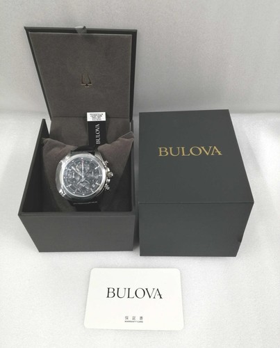 Bulova Blk/Slv 96B259 Case/Box Precisionist Dress | eBay