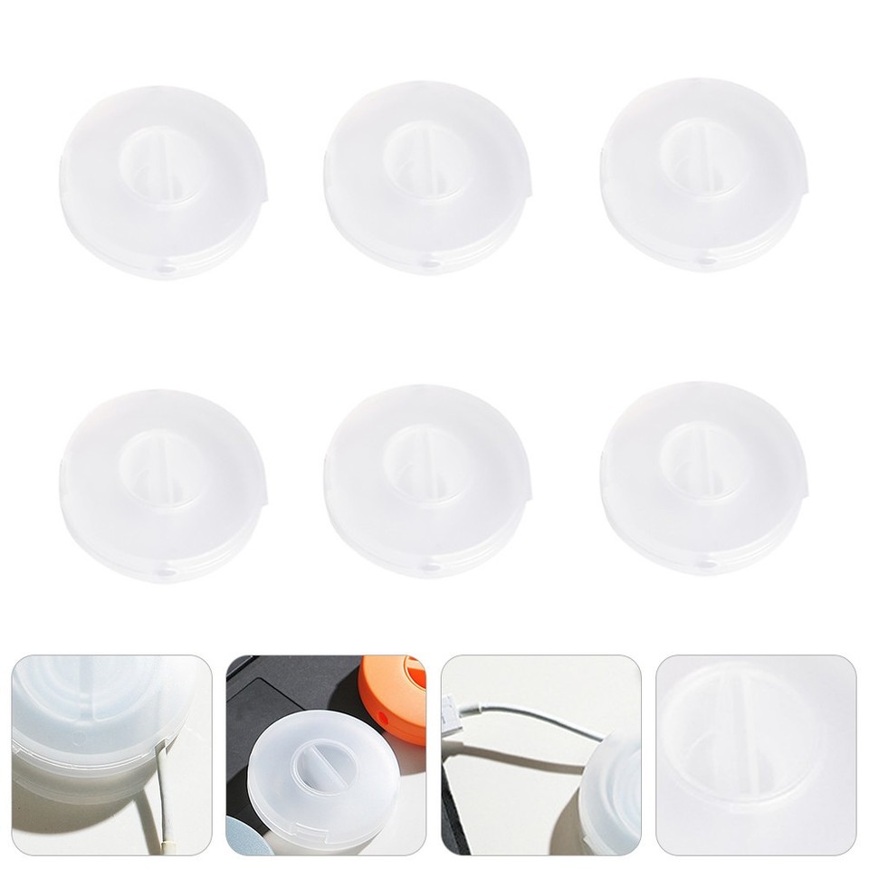 6Pcs Rotary Cable Organizers Plastic Cord Wrap Boxes Portable Cable ...