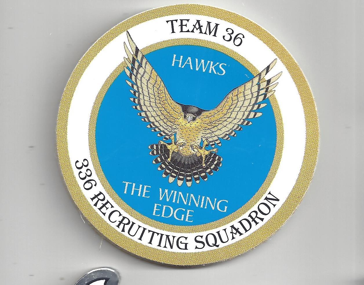 USAF STICKER DECAL ZAP 336TH RECRUITING SQ TEAM 36 3" J | eBay