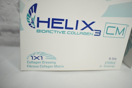 2 HELIX3 CM 1x1 Collagen Dressings for Scars Burns Wounds 20 Dressings ...