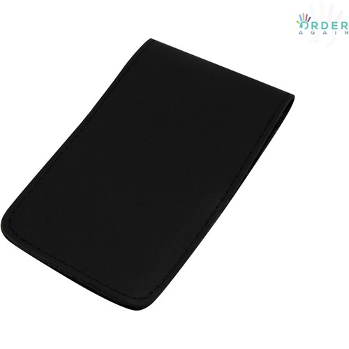 Leather Pocket Memo Book Cover 3x5 Inch Note Pad Holder Black Classic ...