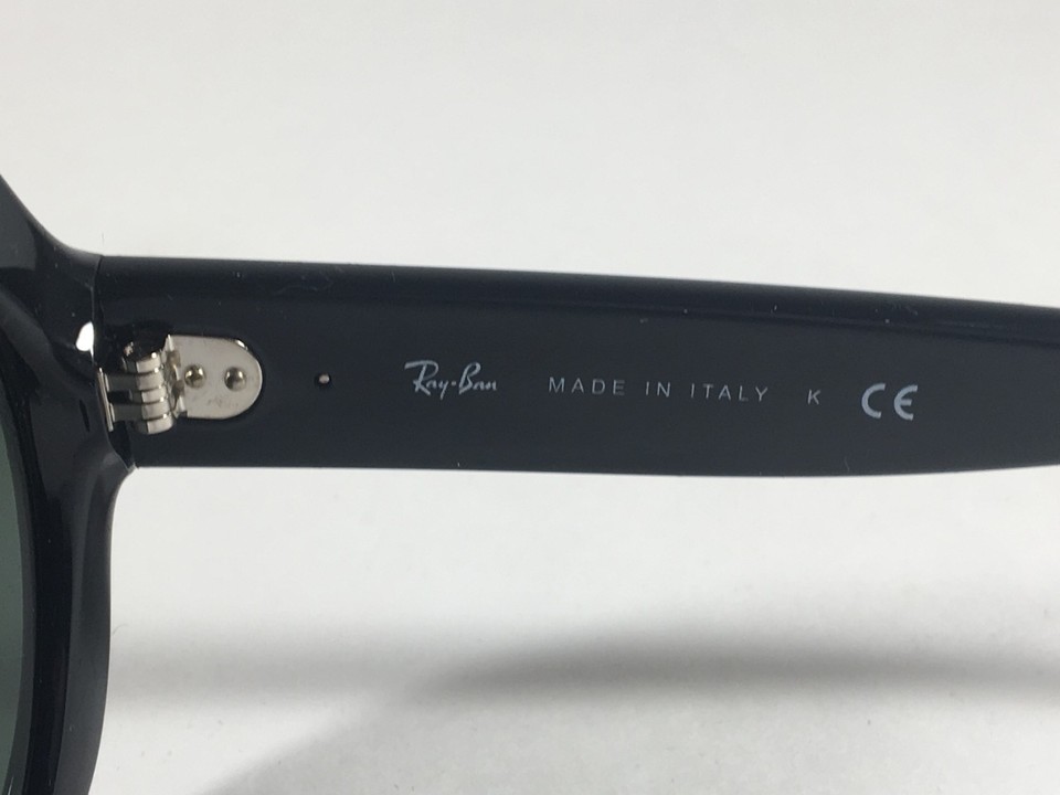 Ray-Ban RB4191 601/71 Highstreet Round Sunglasses Black Gloss Nylon ...