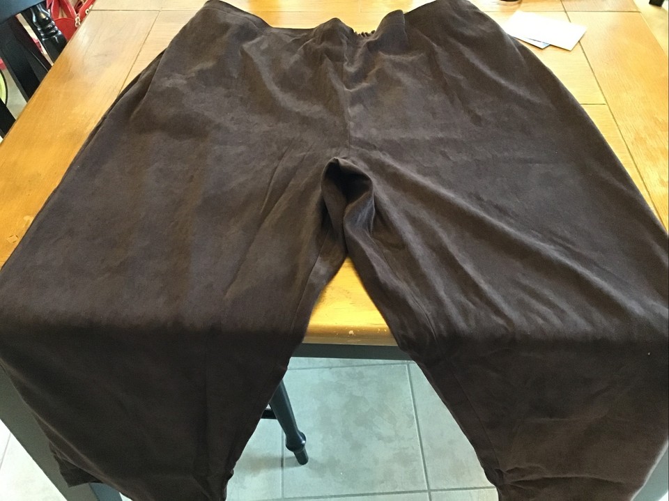 Susan Graver Style Poly Faux Suede Pullon Elastic Waist Pants Size 3X ...