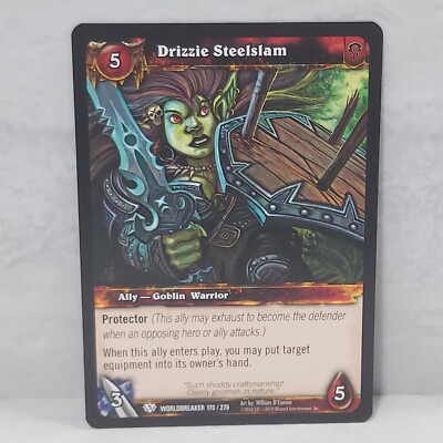 World Of Warcraft Worldbreaker Drizzle Steelslam 170/270 TCG Card | eBay