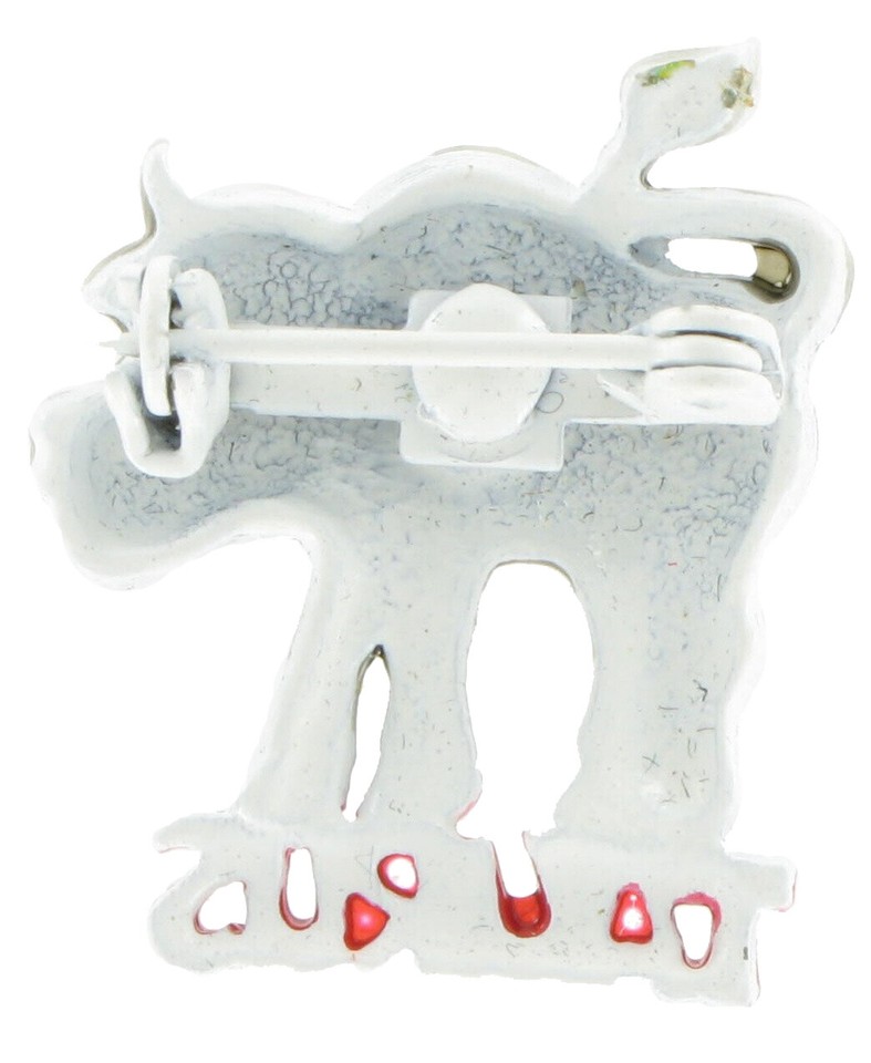 Zodiac Sign Taurus Brooch Pin White Enamel Horoscope 1 1/2" Vintage ...