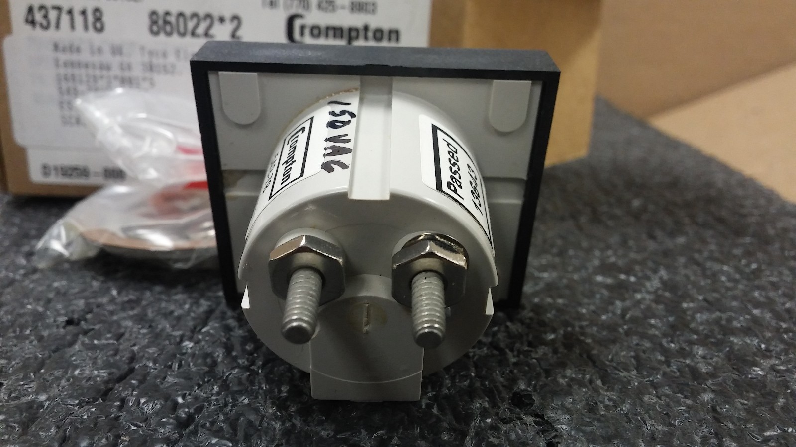 TE TYCO CROMPTON 549-78VA-PZSJ 0/600 Volts AC Scaled AC Voltmeter Panel ...