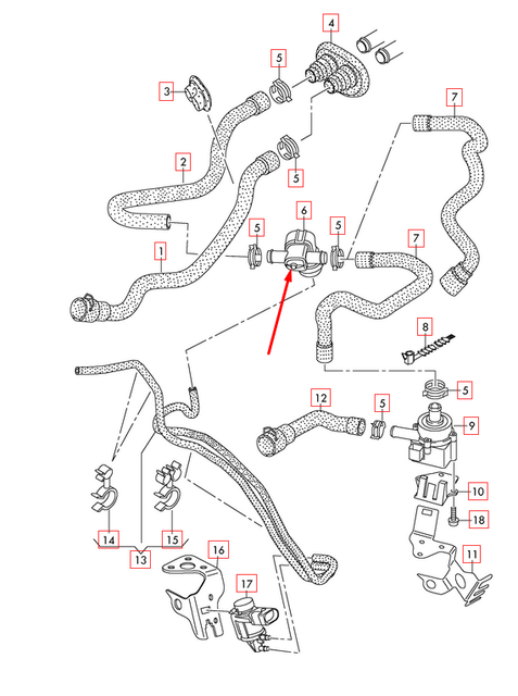 Audi A4 S Line 120 TFSI B8 2010 Water Heater Control Valve 1J0819809 ...