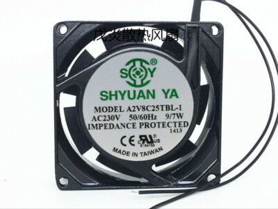 1 PCS SHYUAN YA Fan A2V8C25TBL-1 AC 230V 9/7W 8cm 8025 2 Wire | eBay
