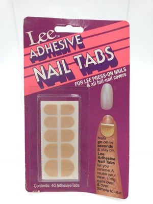 Vintage NOS Lee Press On Nails Adhesive Tabs Stickers Movie Prop 40 ...