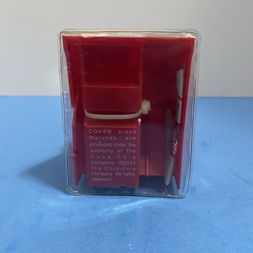 Vintage 2003 Coca Cola Quartz Wrist Watch Blue Face & Coke Bottle Cap ...