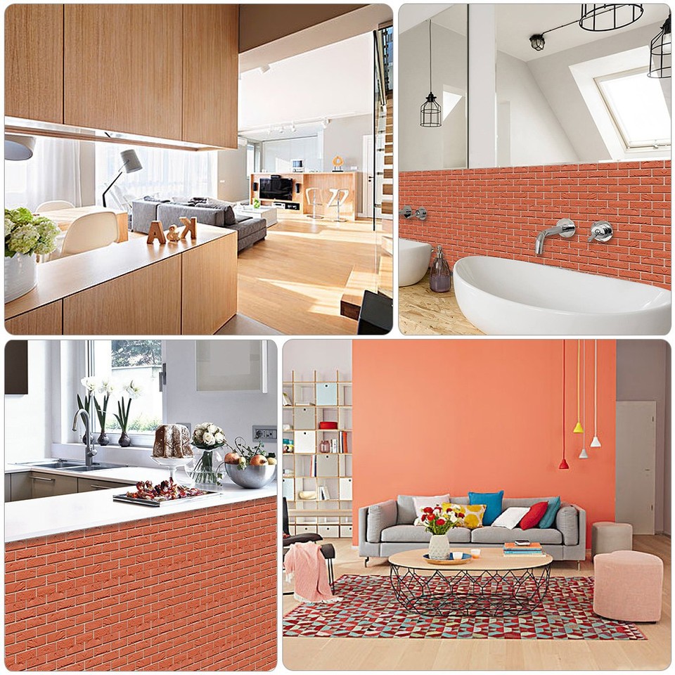 10 Pcs Imitation Tile Wall Stickers Decorative Backdrop Decals Kitchen ...
