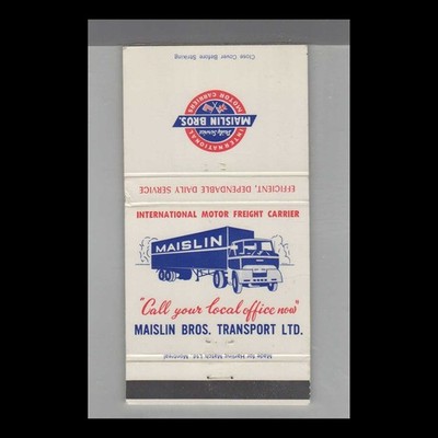 Matchbook Cover Trucking Maislin Bros Transport Ltd Montreal QC #1 | eBay