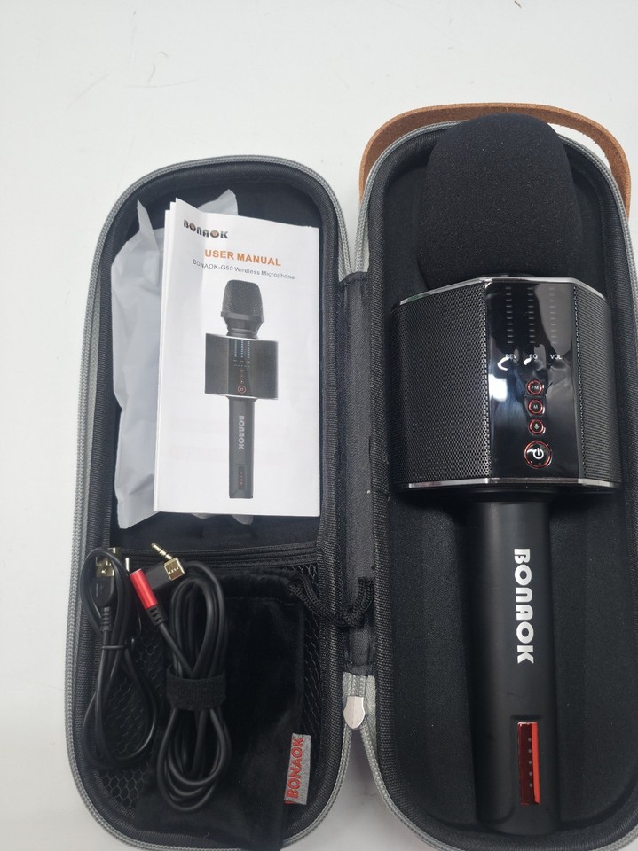 Bonaok Professional Karaoke Microphone Model G50 3.7V Battery Operated ...